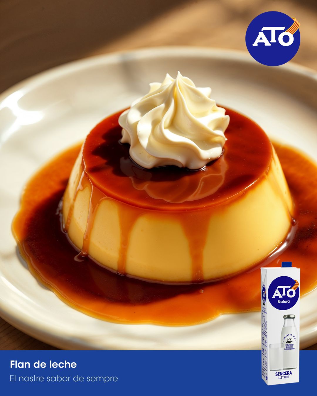 Flan de leche - ATO Natura